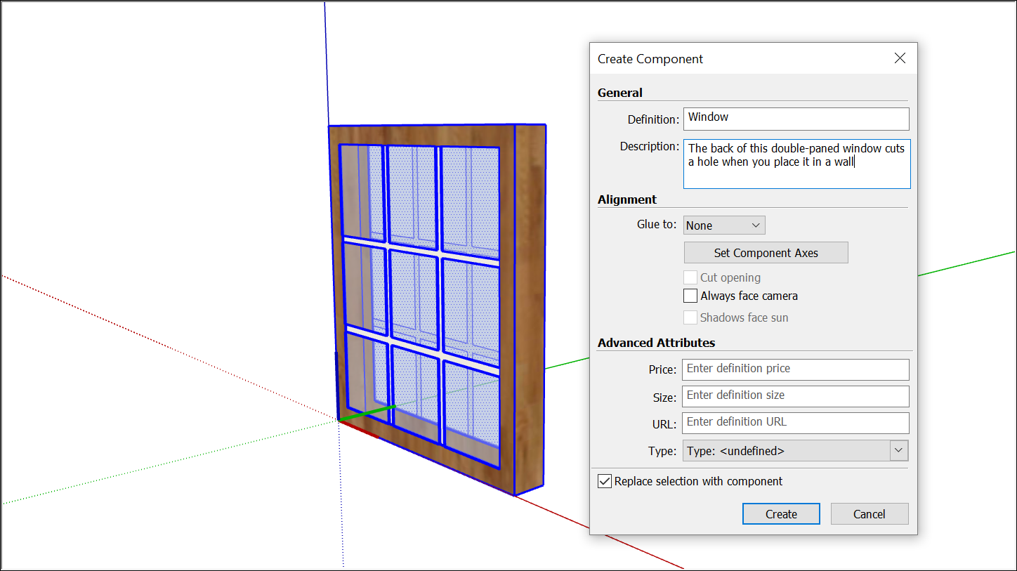 Creating A Basic Component SketchUp Help